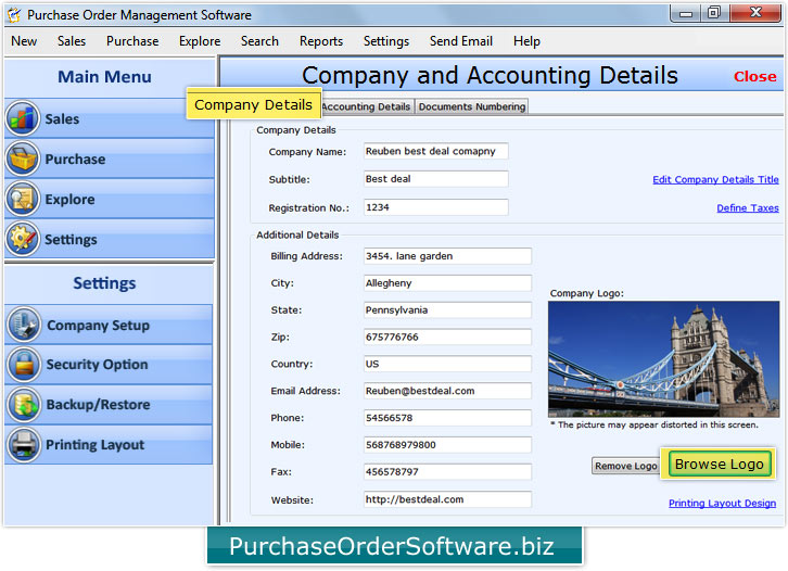 Purchase order software screenshots PO management program maintain ... Purchase order software screenshots PO management program maintain ...